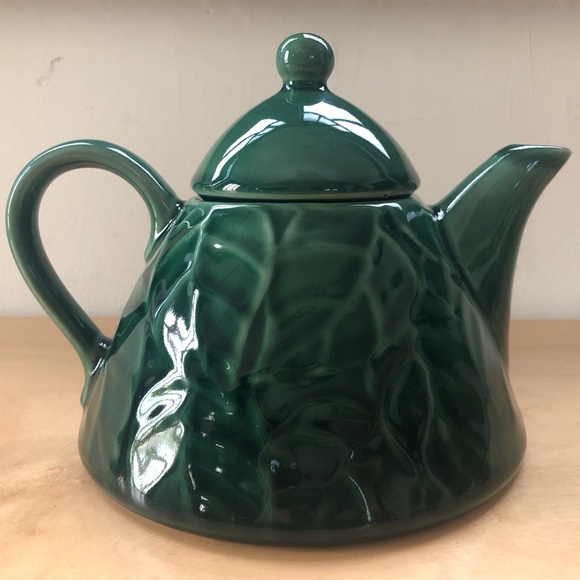 Pier 1 | Dining | Pier Teapot Jade Leaves Green Stoneware Pier One ...